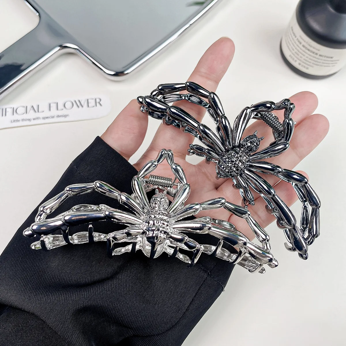 Personality-Gothic-Metal-Clasp-Ghost-Y2K-Spider-Hair-Claws-Cool-Girls ...