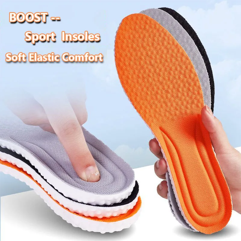 New-Boost-Sport-Running-Insoles-PU-Soft-Elasticity-Shock-Absorban-Shoes ...