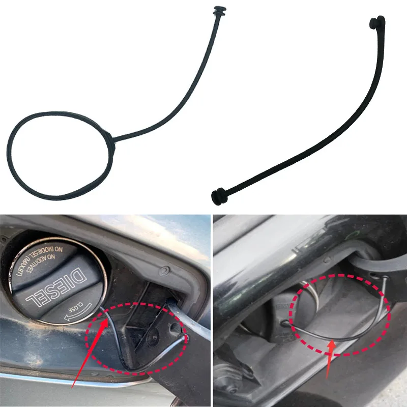 Universal-Automobile-Fuel-Tank-Cap-Cover-Line-Cable-Rope-Ring-For-BMW ...