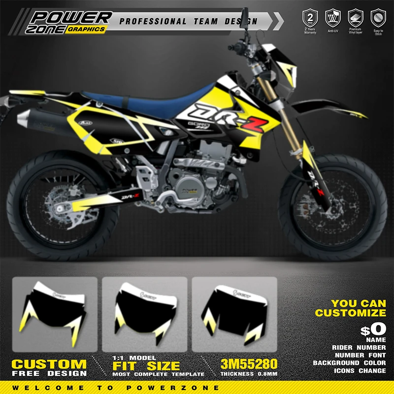PowerZone Custom Team Motorcycle Graphic Decal & Sticker Kit For SUZUKI ...