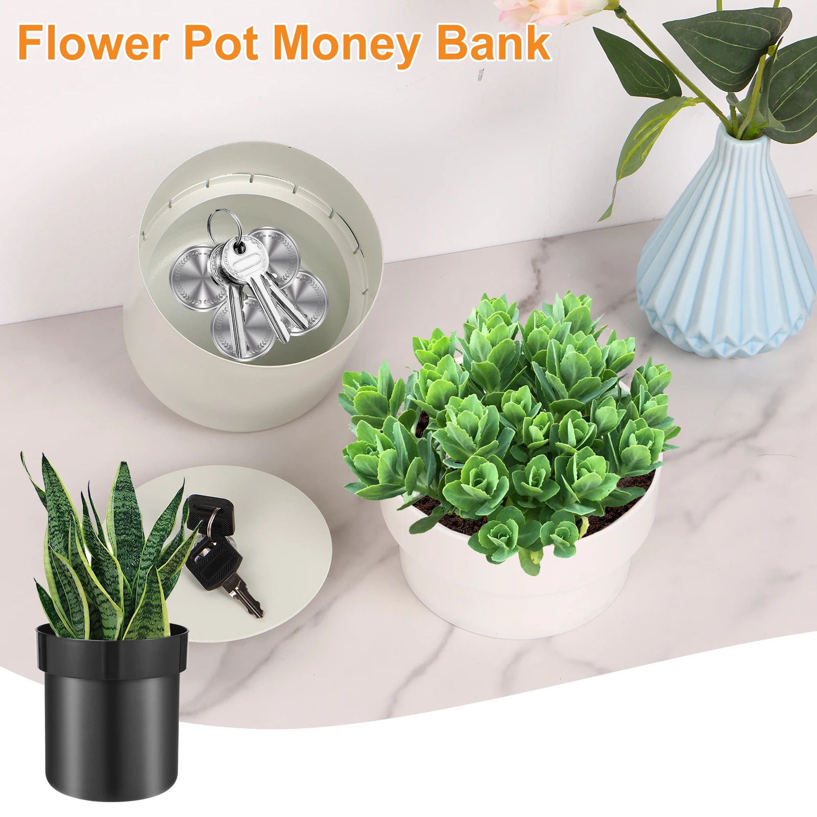 Bloque-vel-Flower-Pot-Safe-Box-Hidden-Flower-Pot-Box-com-2-Chaves ...