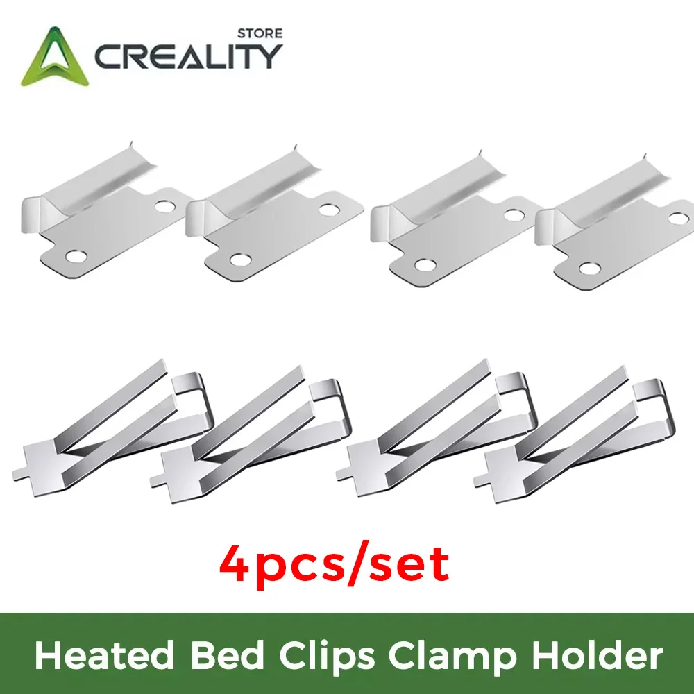 Creality Stainless Steel Glass Heated Bed Clips Clamp Holder Heatbed ...
