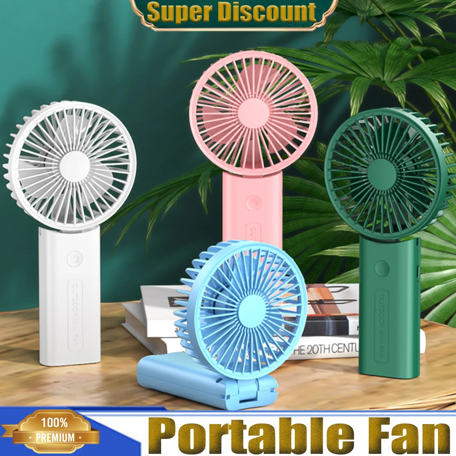 Handheld-Fan-Electric-Portable-USB-Rechargeable-3-Speeds-Setting-Air ...