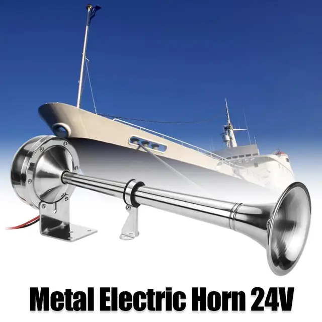 Marine Dual Trumpet Horn Stainless Steel Dual Trumpet Marine Horn – 12V ...