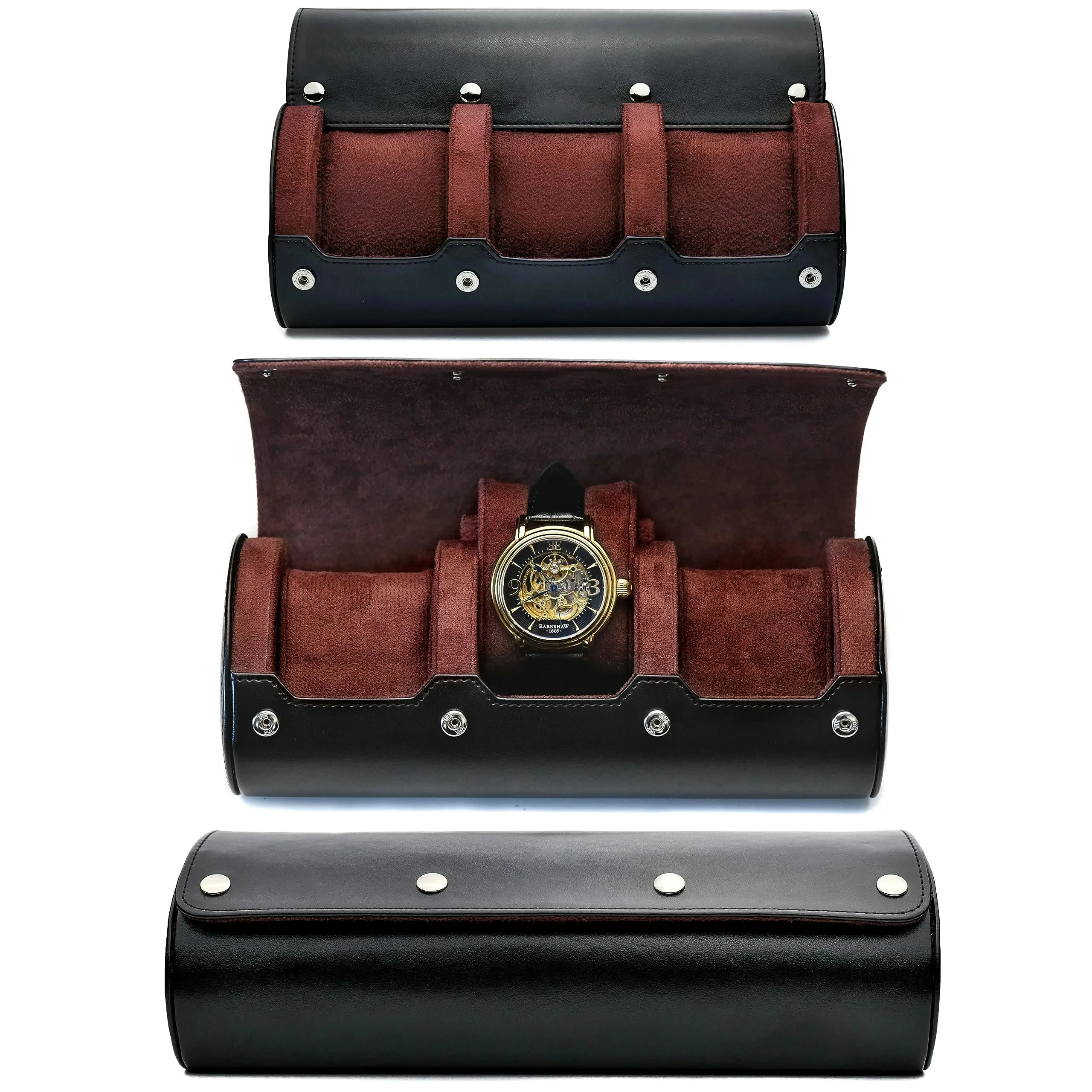 Watch-Roll-Case-Organizer-PU-Leather-Watch-Travel-Case-for-Men-and ...