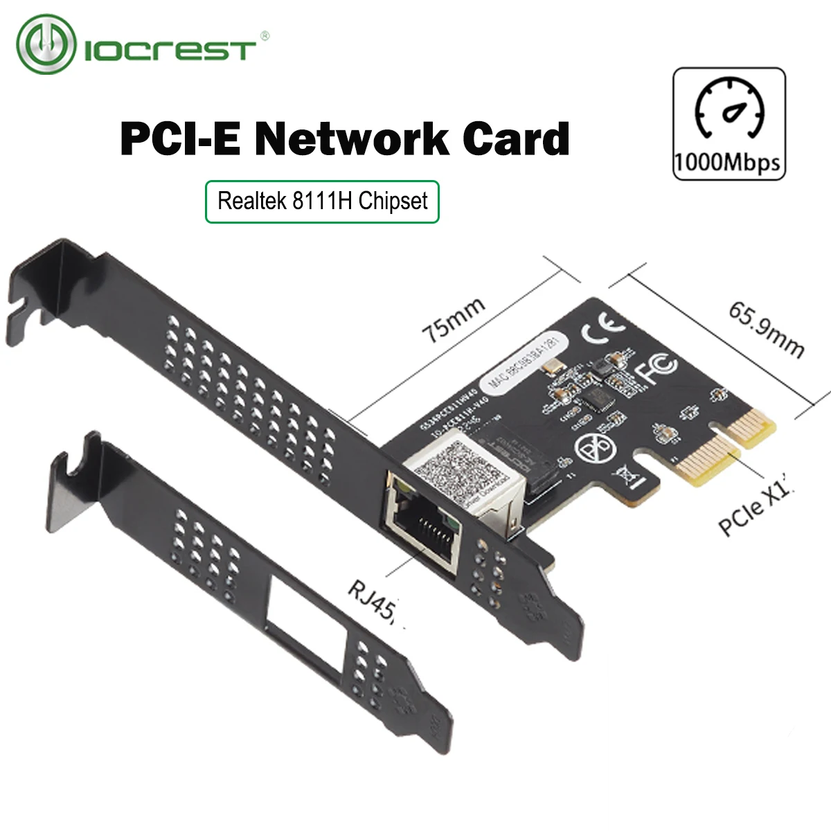 IOCREST-Single-Port-Gigabit-Ethernet-Realtek-Chip-PCI-Express-Lan ...