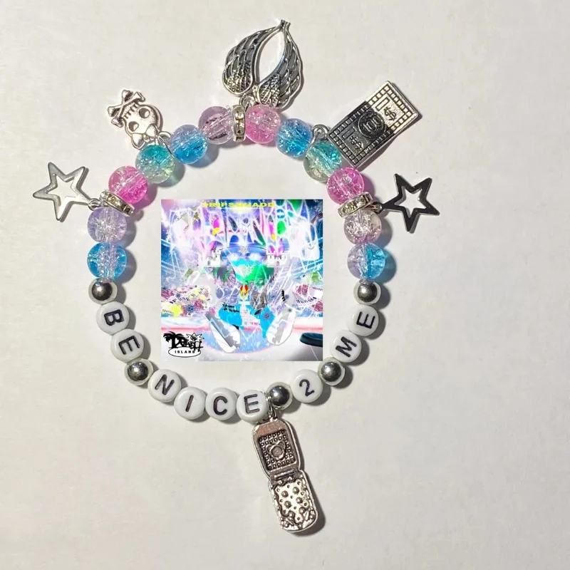 Handmade bladee be nice bracelet with Yung lean charli xcx y2k money ...
