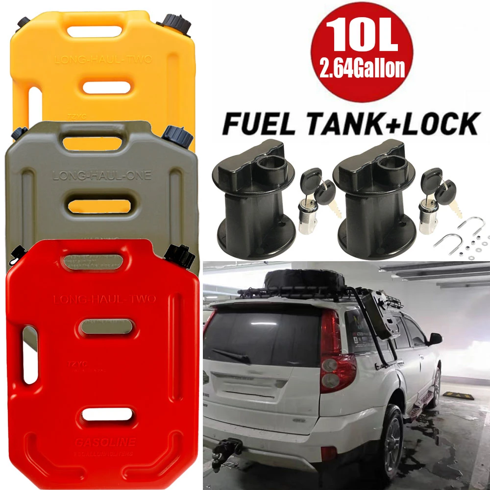 10l Liter Jerrycan Practical Long-haul Gasoline Diesel Fuel Tank Can ...