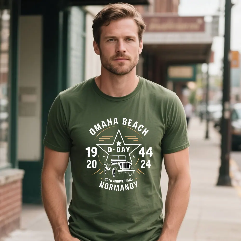 D-Day Shirt Omaha Beach Normandy Landings 80th Anniversary T Shirt 1944 ...