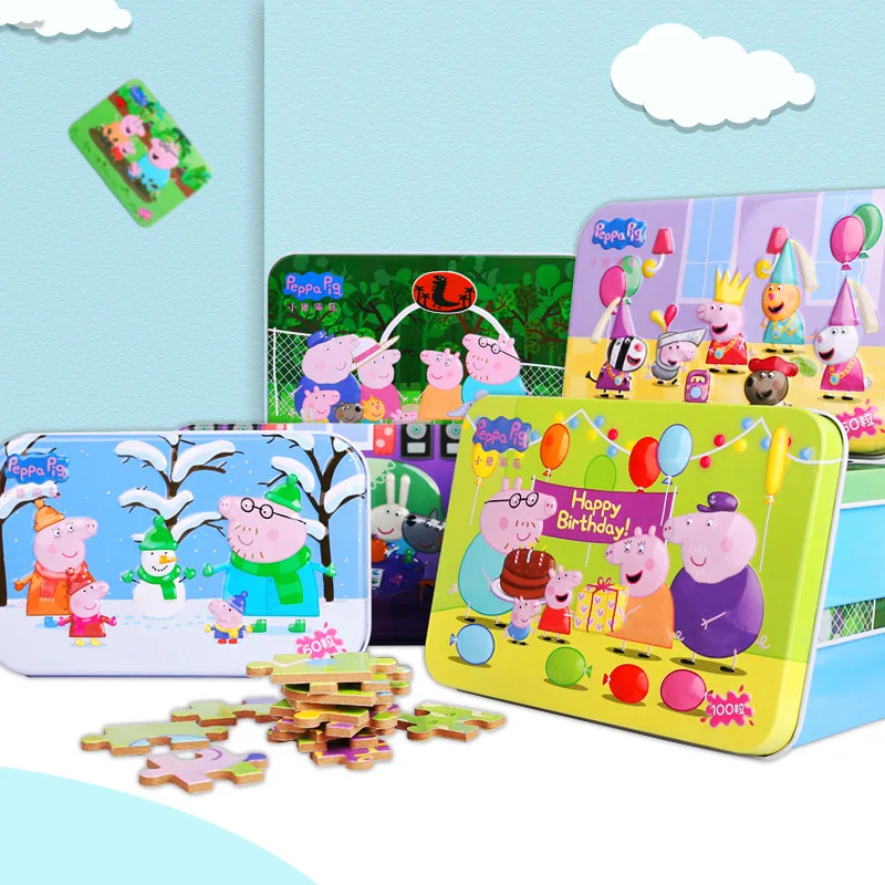 Genuine-Peppa-Pig-DIY-Children-s-Cartoon-Educational-Toys-Wooden ...