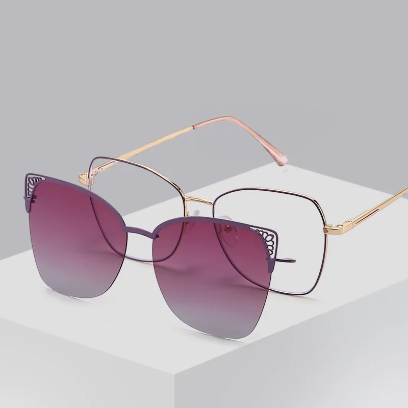 COHK-Women-Polarized-Optical-Magnetic-Sunglasses-Clip-Magnet-Clip-On ...