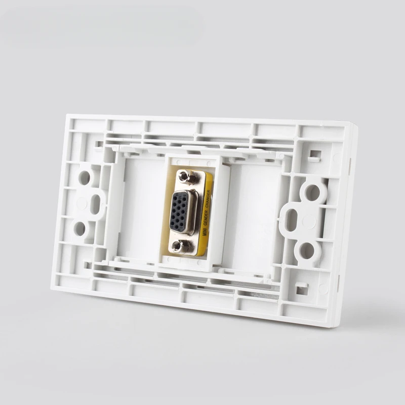 In-line VGA panel computer socket Single-wall in-line VGA wall socket ...