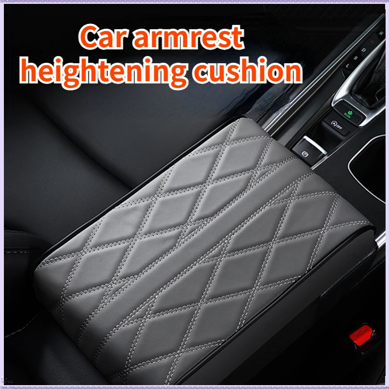 Wave-Embroider-PU-Leather-Car-Armrest-Mat-Center-Console-Arm-Rest ...
