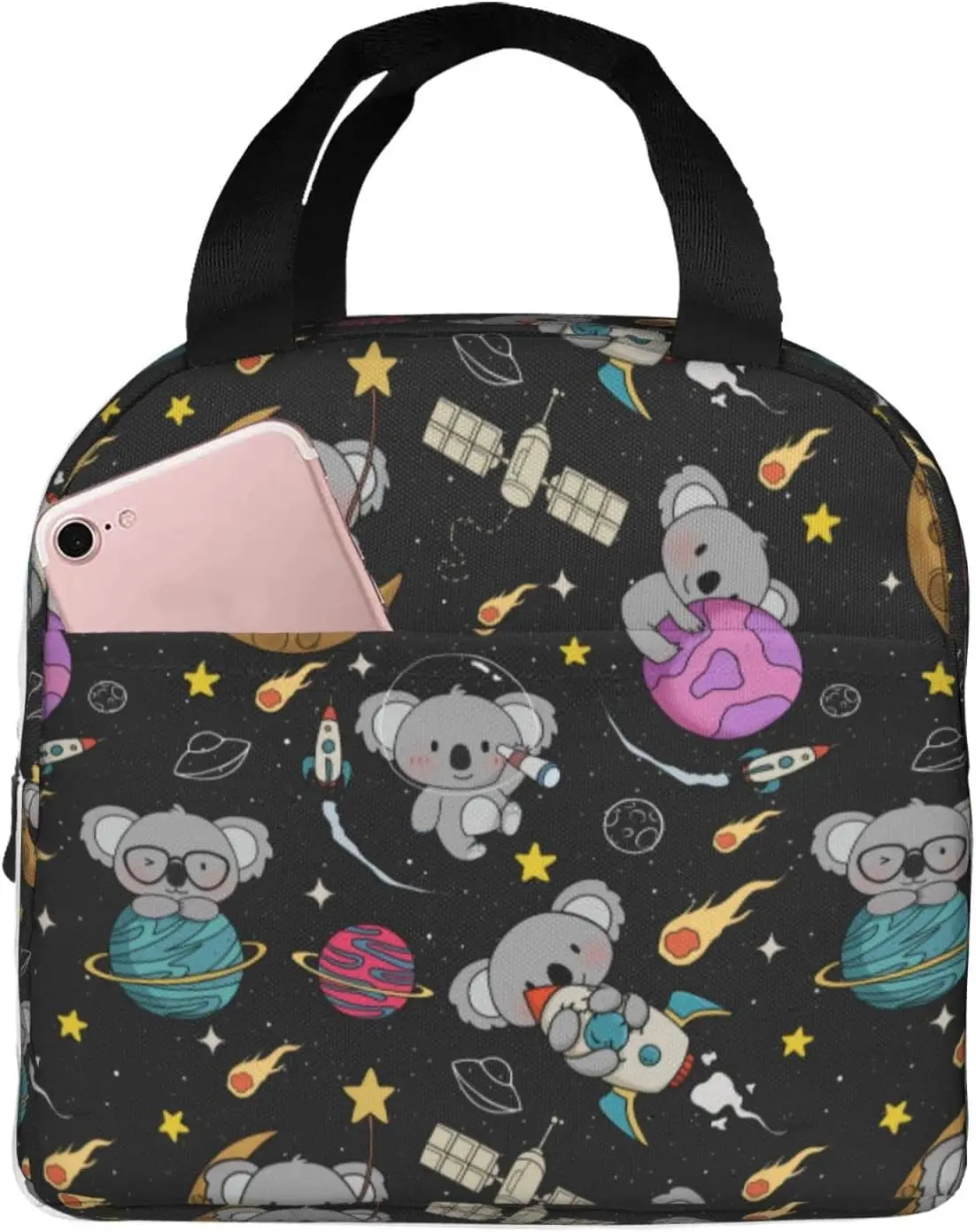 Cute-Space-Koalas-Lunch-Bag-Portable-Insulated-Lunch-Box-for-Women-Kids ...