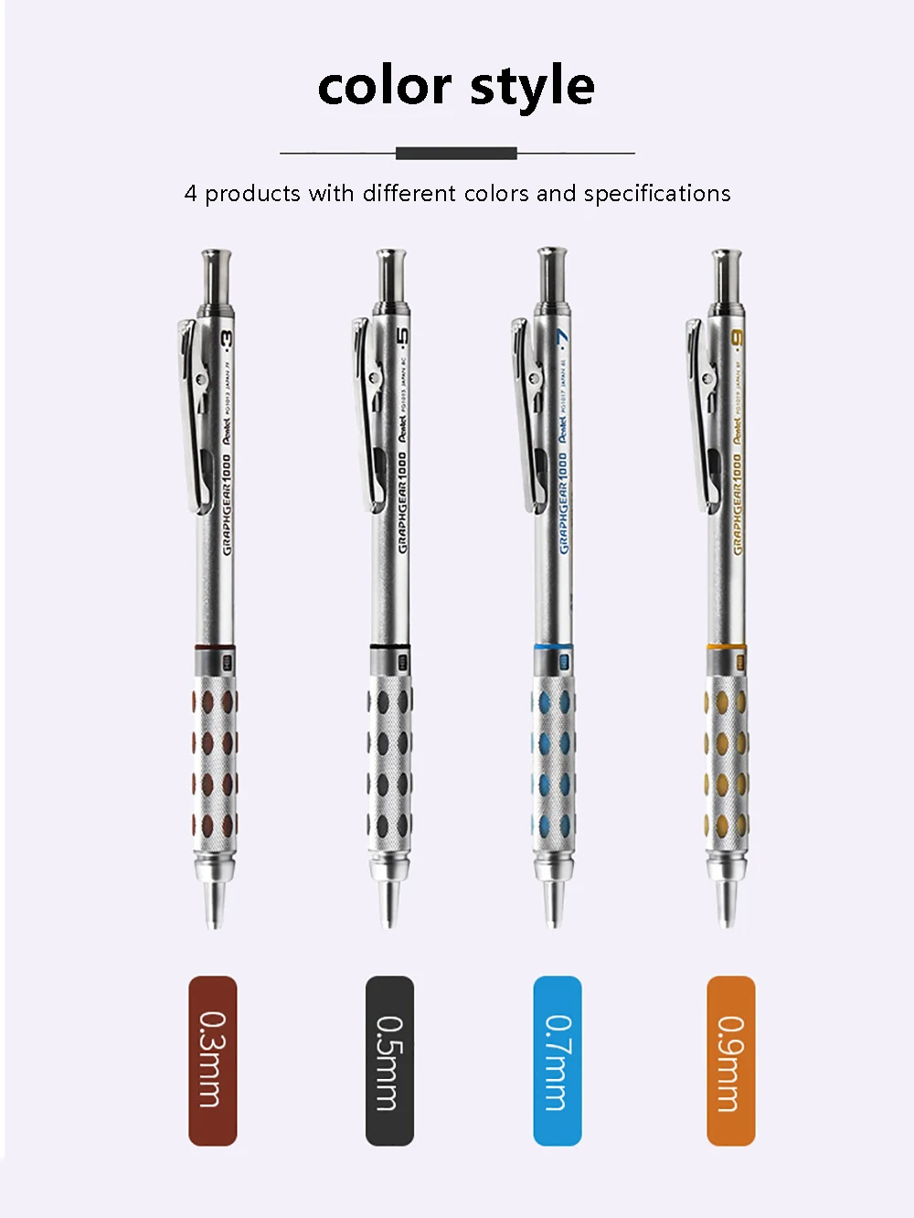 Crayon graphite,Stylo Pentel PG1015 japonais avec recharge, stylo avec ...