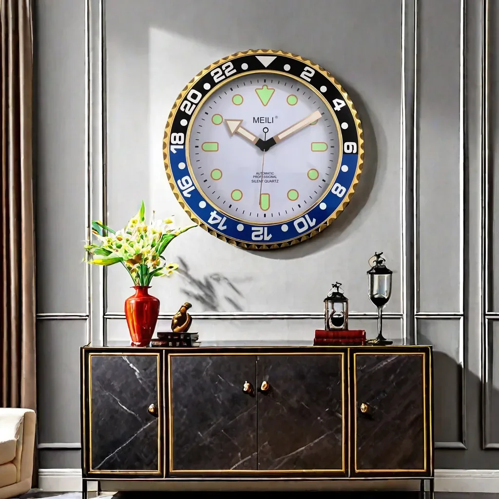 2024-New-Wall-Clock-Modern-Design-Silent-Quartz-Needle-Luxury-Wall ...