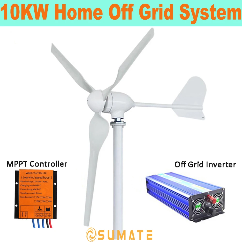 10KW-Off-Grid-System-For-Home-12V-24V-48V-Horizontal-Wind-Energy ...