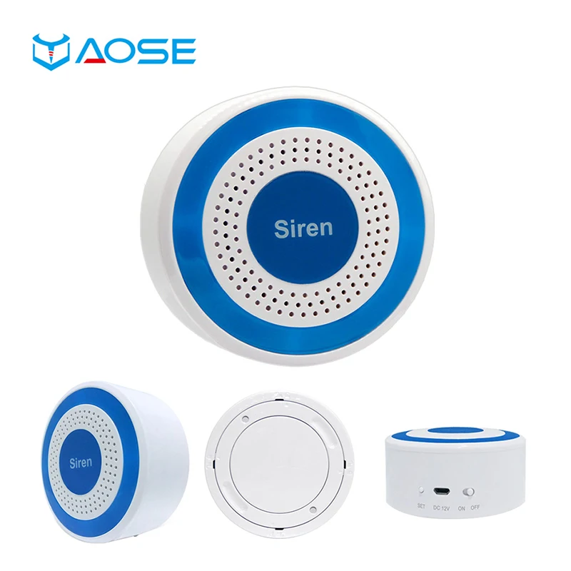 YUPA Mini Wireless RF 433MHz Alarm Siren Sound & Light Indoor strobe ...