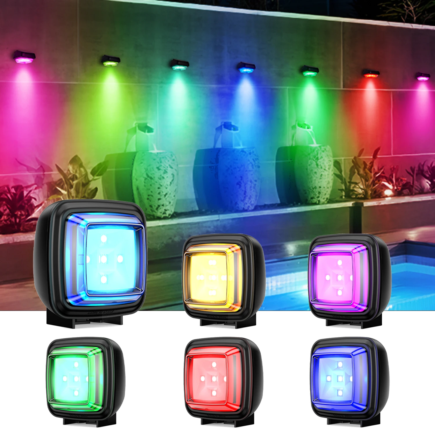 6-12-Pack-Solar-Fence-Lights-with-3-Modes-LED-Solar-Lights-Color-Glow ...