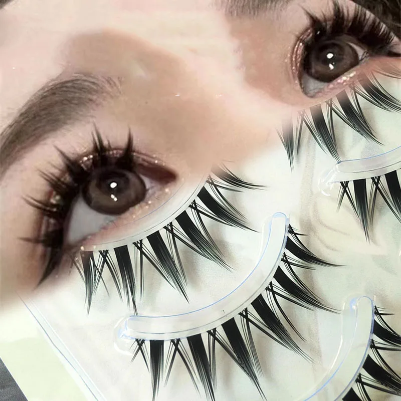 5 Pairs New Cosplay Air False Eyelashes Natural Transparent Thin Band ...