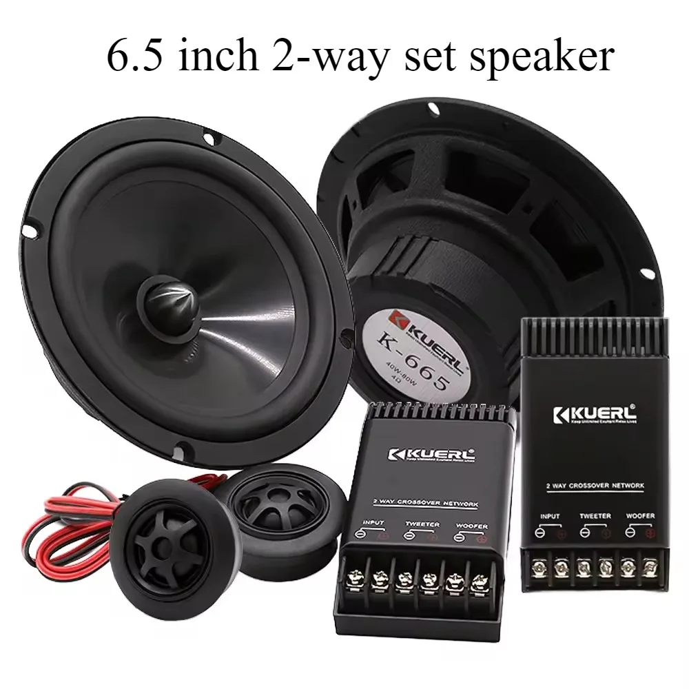 2-Way-Car-Audio-Speaker-12v-Max-120W-Car-Component-Speaker-6-5-Inch ...