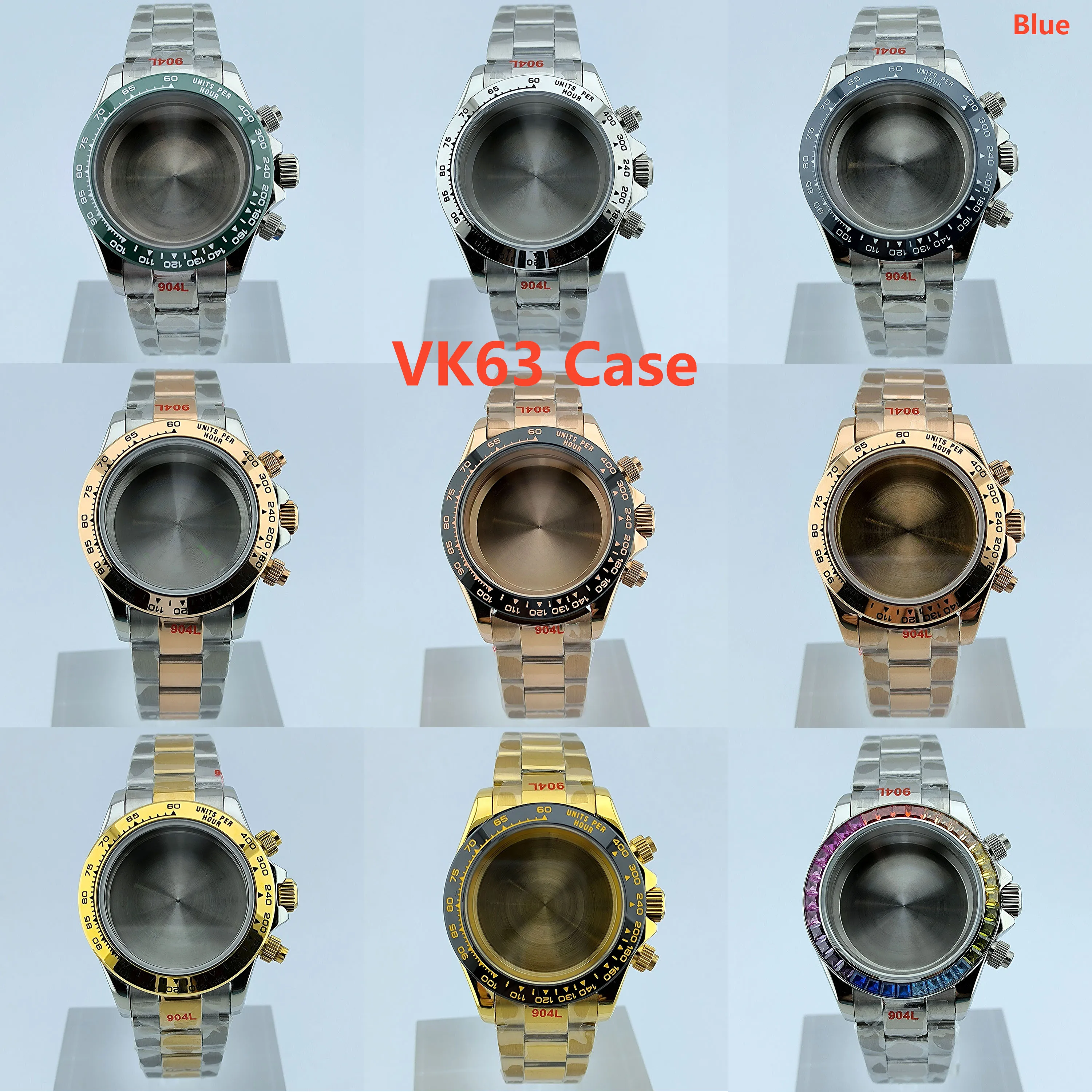 NEW-VK63-case-Watch-case-men-s-chronograph-quartz-watch-suitable-for ...
