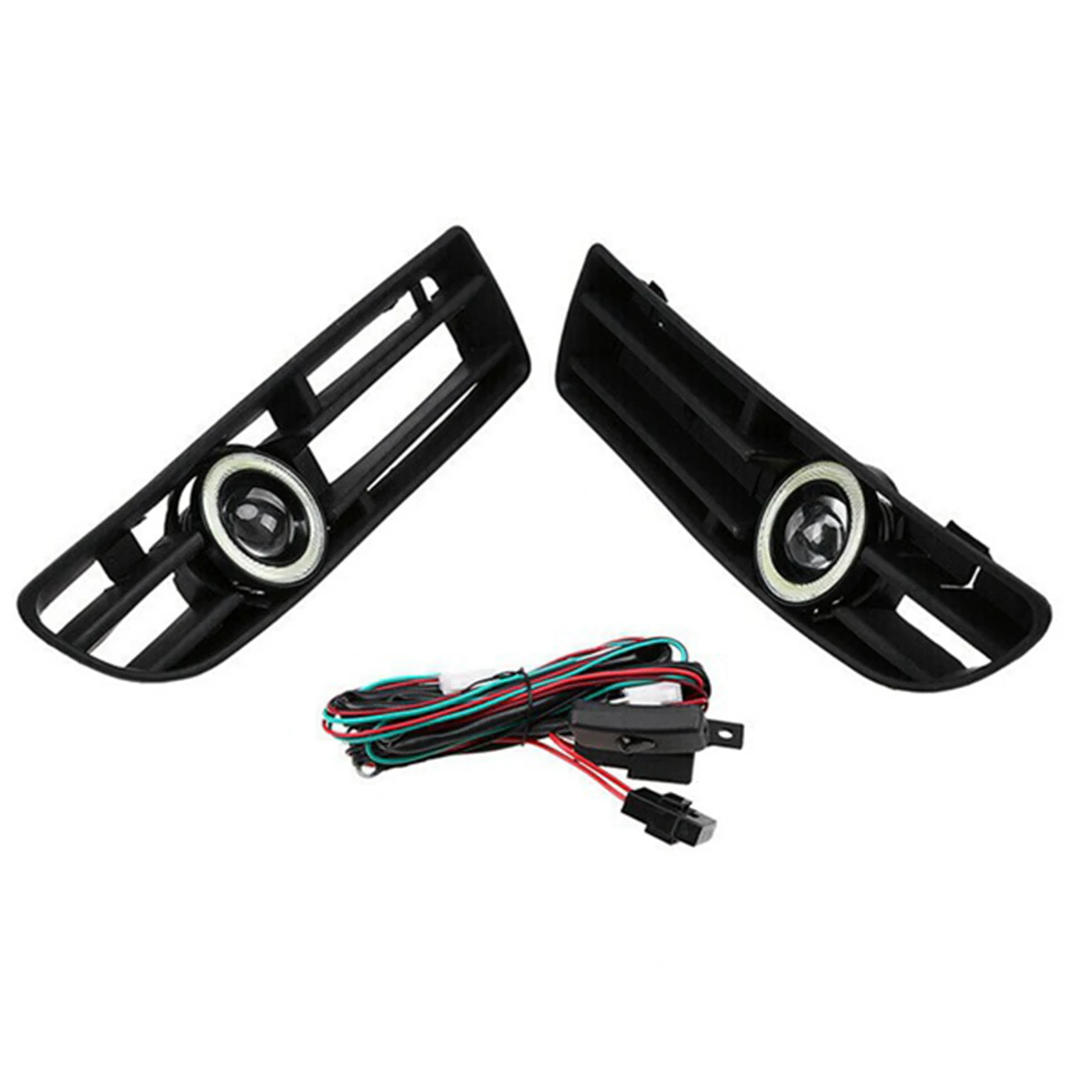 1Pair-Fog-Lights-Angel-Eyes-Lamp-Front-Bumper-Grille-Grill-Cover-with ...