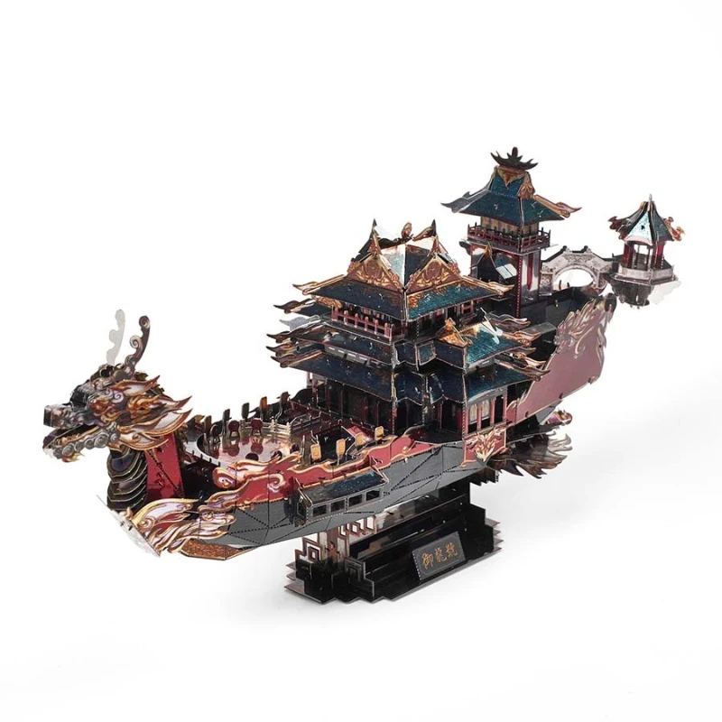 Color-Royal-Dragon-Boat-3D-Metal-Puzzle-DIY-Chinese-Style-Ship ...