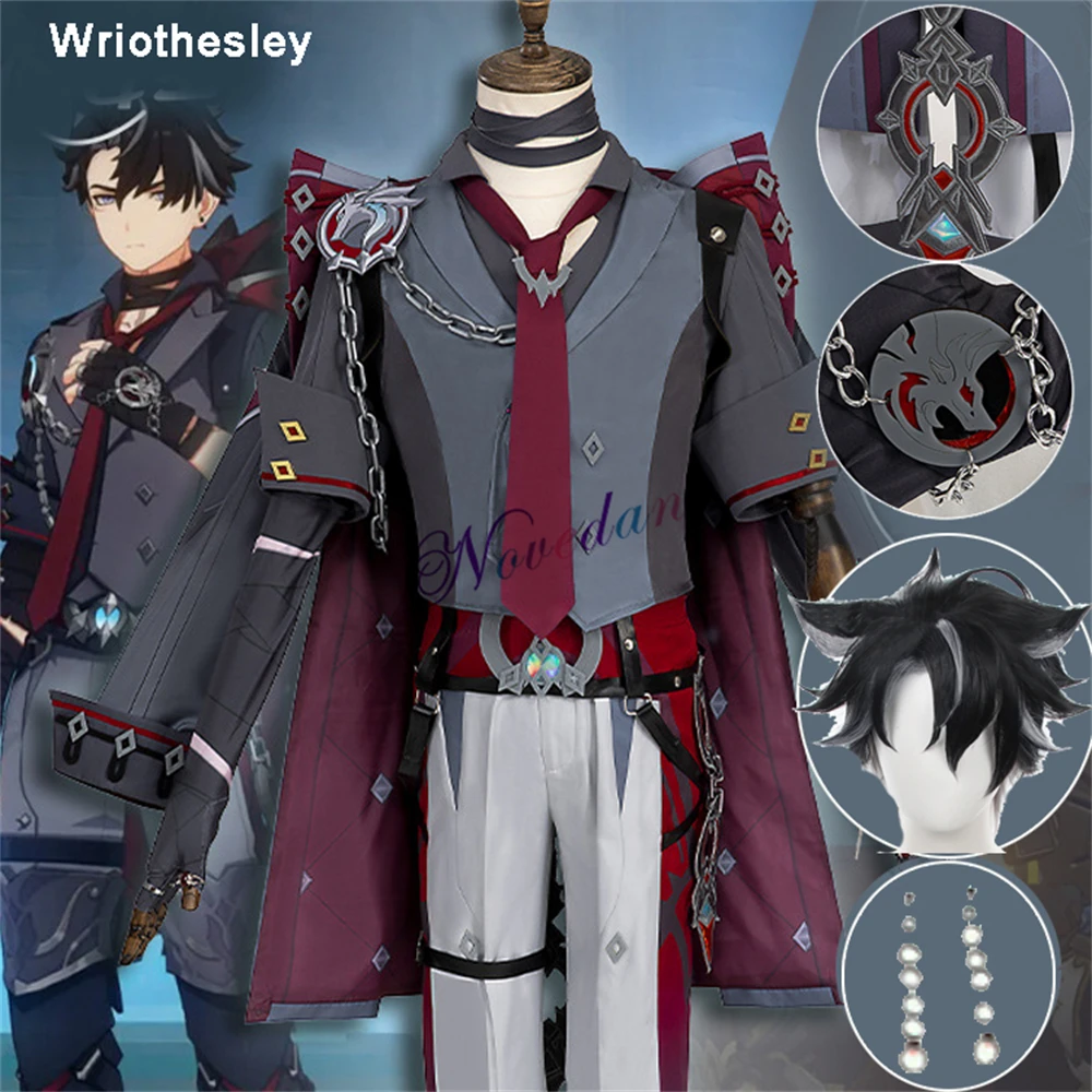 Wriothesley Cosplay GenshinImpact Costume Fontaine Cosplay Wig Shoes ...