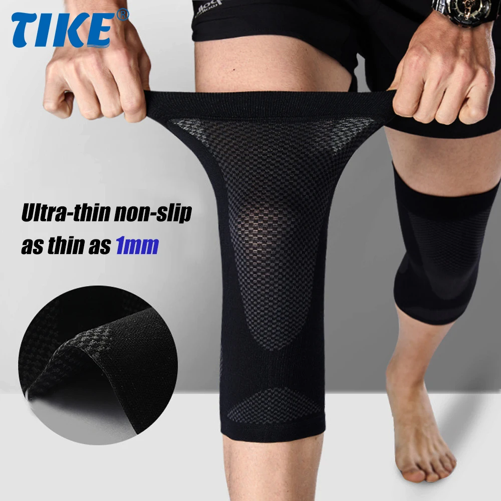 TIKE Ultra Thin Knee Support Brace Sports Knee Pads, Unisex Gym Running ...
