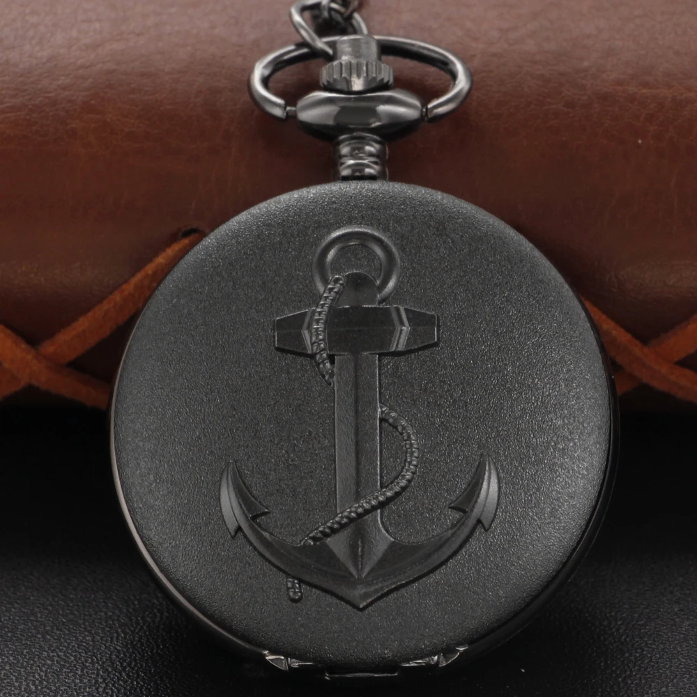 Black-Sailing-Boat-Anchor-Pattern-Quartz-Pocket-Watch-Vintage-Steampunk ...