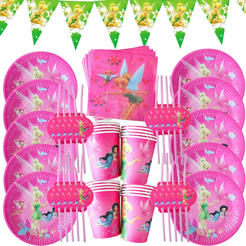 51Pcs-Tinker-Bell-Girls-Birthday-Party-Decorations-Flower-Fairy ...