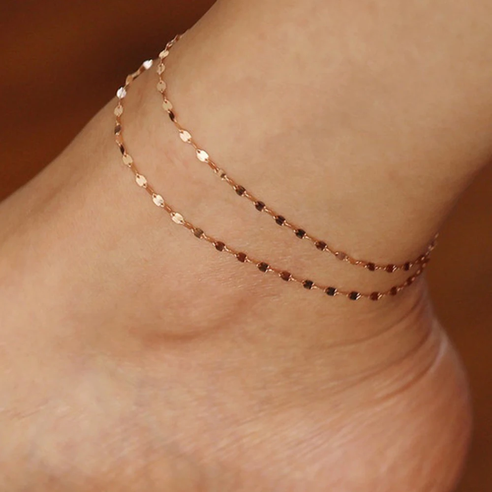 316-Stainless-Steel-Lips-Chains-Gold-Color-Anklet-for-Women-Summer ...