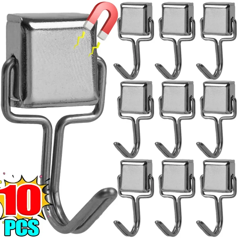 10-1PCS-Square-Strong-Magnetic-Hooks-Practical-load-bearing-Hook-Multi ...