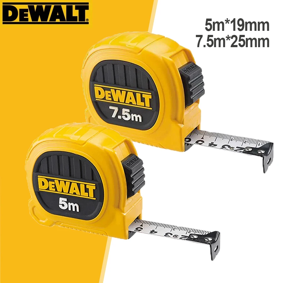DEWALT-5M-7-5M-Double-Sided-Tape-Measure-Construction-Carpentry-Mapping-Measurement-Tools ...