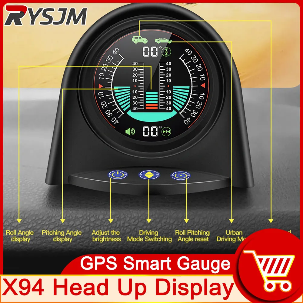 AD-Inclinometer-X94-Head-Up-Display-Angle-Vehicle-Declinometer-Gradient ...