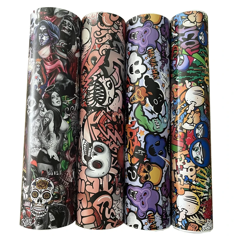 Graffiti-Cartoon-Skull-Sticker-Bomb-Vinyl-Wrap-Decal-For-Luggage ...