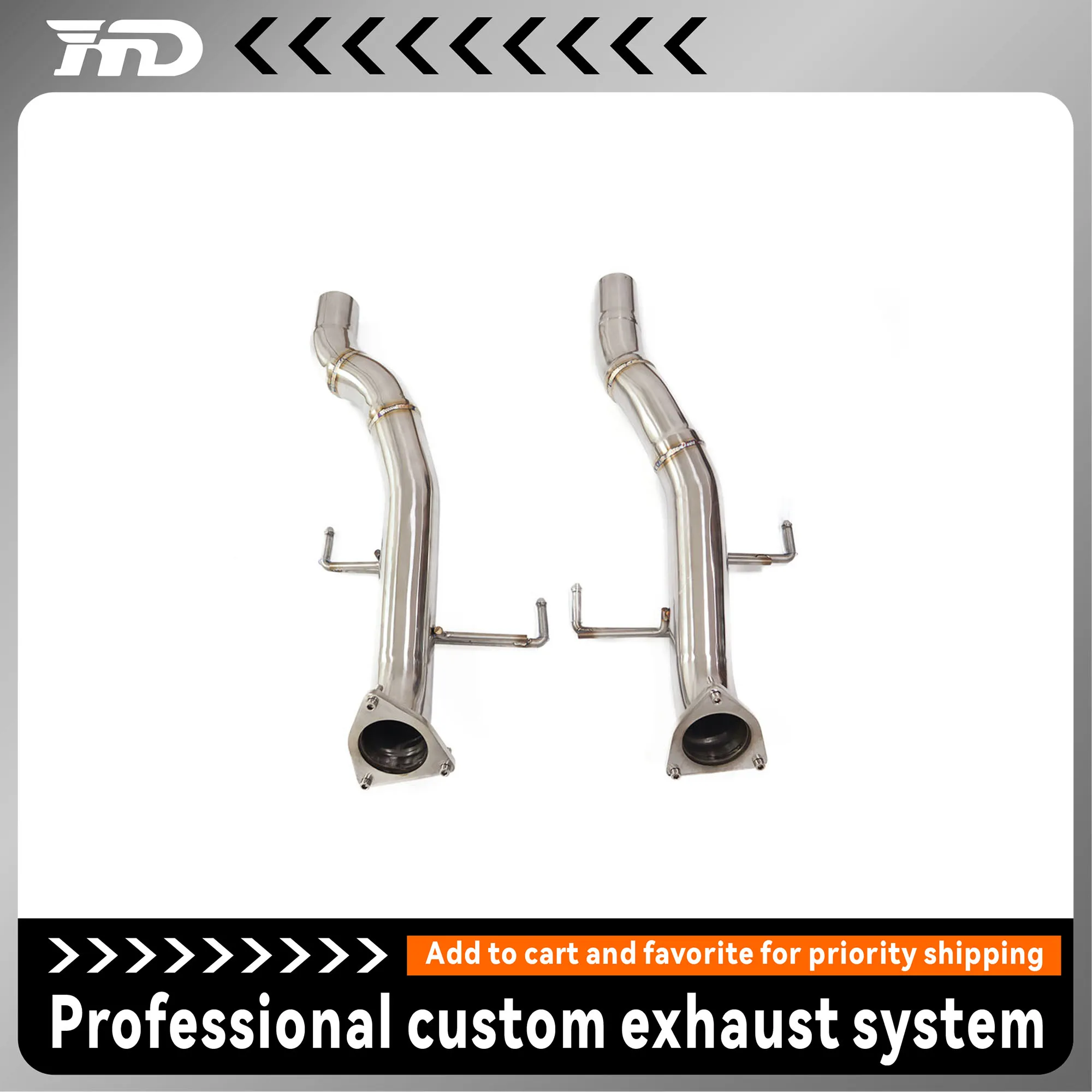 Exhaust System High Flow Performance Resonant Tube For Porsche Cayenne ...