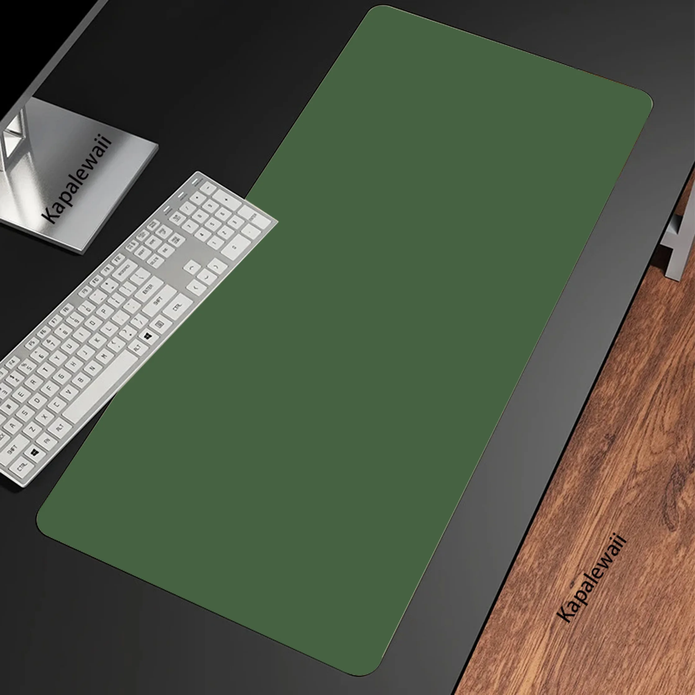 Pure Color Green Gaming Mouse Pad Locking Edge Large Mouse Mat Laptop ...
