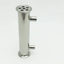 Dephlegmator 304 스테인레스 스틸 역류 콘덴서, Moonshine 증류 칼럼용 6 튜브 내부 높이 200mm, 1. ...