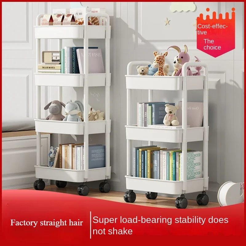 Storage-Rack-Snack-Multi-layer-Wheeled-Bookshelves-Kitchen-Bathroom ...