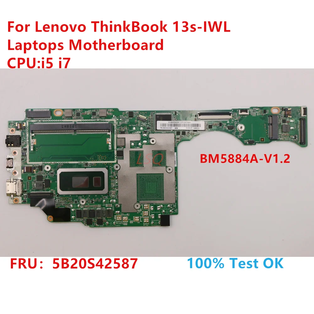 BM5884A-V1-2-For-Lenovo-ThinkBook-13s-IWL-Laptops-Motherboard-With-CPU ...