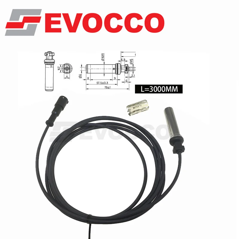 Sensor de velocidad de rueda ABS, L = 3000mm, para MERCEDES BENZ MB ...