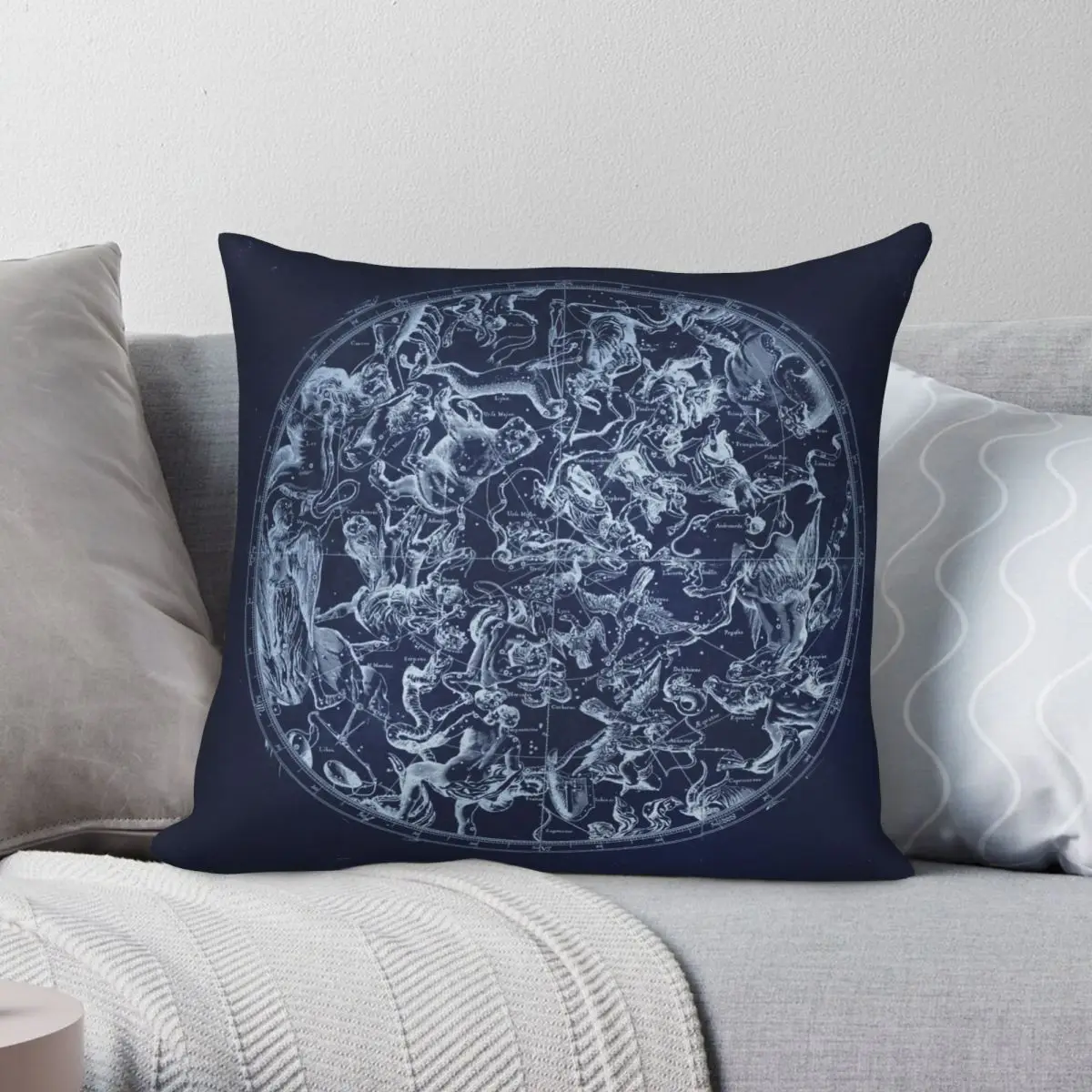 Constellations-Astrological-Signs-White-Pillowcase-Polyester-Linen ...