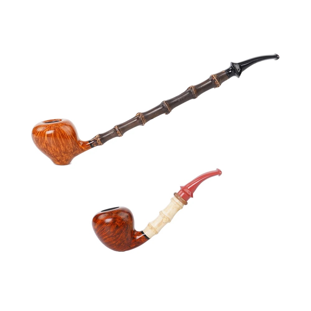 Briar-Wood-Tobacco-Pipe-With-3mm-Filter-Retro-Gentleman-Bent-Type ...