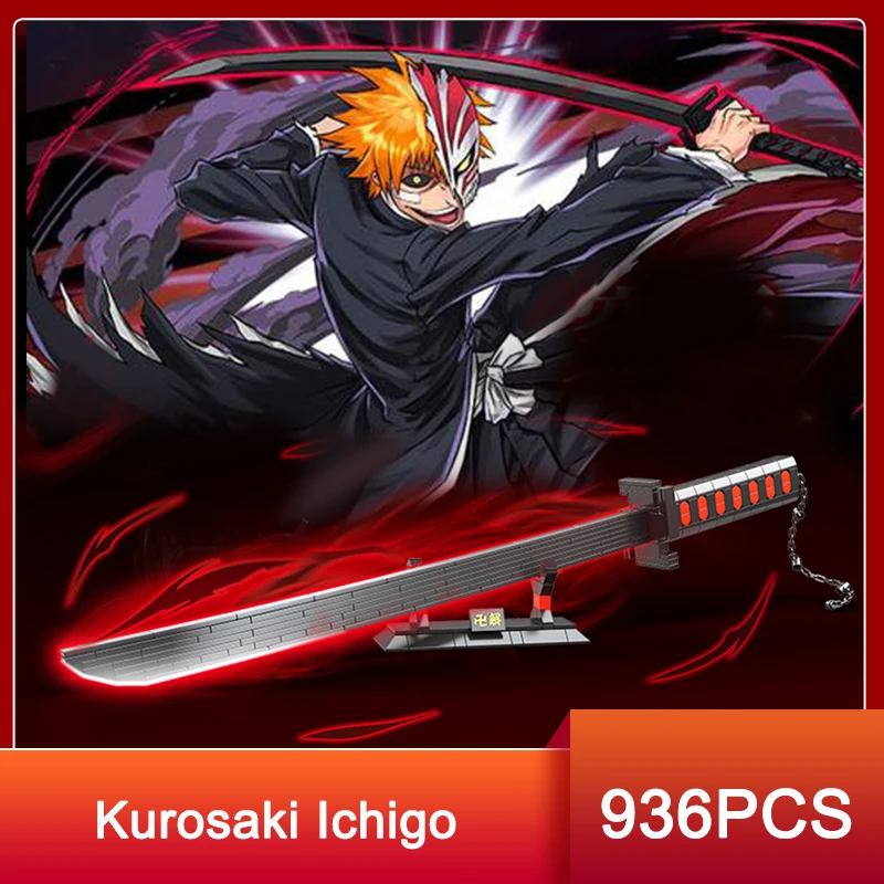 936PCS-Anime-Bleach-Kurosaki-Ichigo-Ninja-Sword-Building-Blocks ...