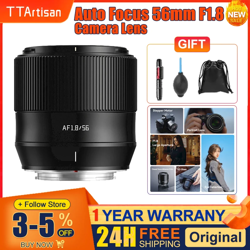 TTArtisan-Auto-Focus-56mm-F1-8-camera-lens-X-E-Z-mount-for-Fujifilm ...