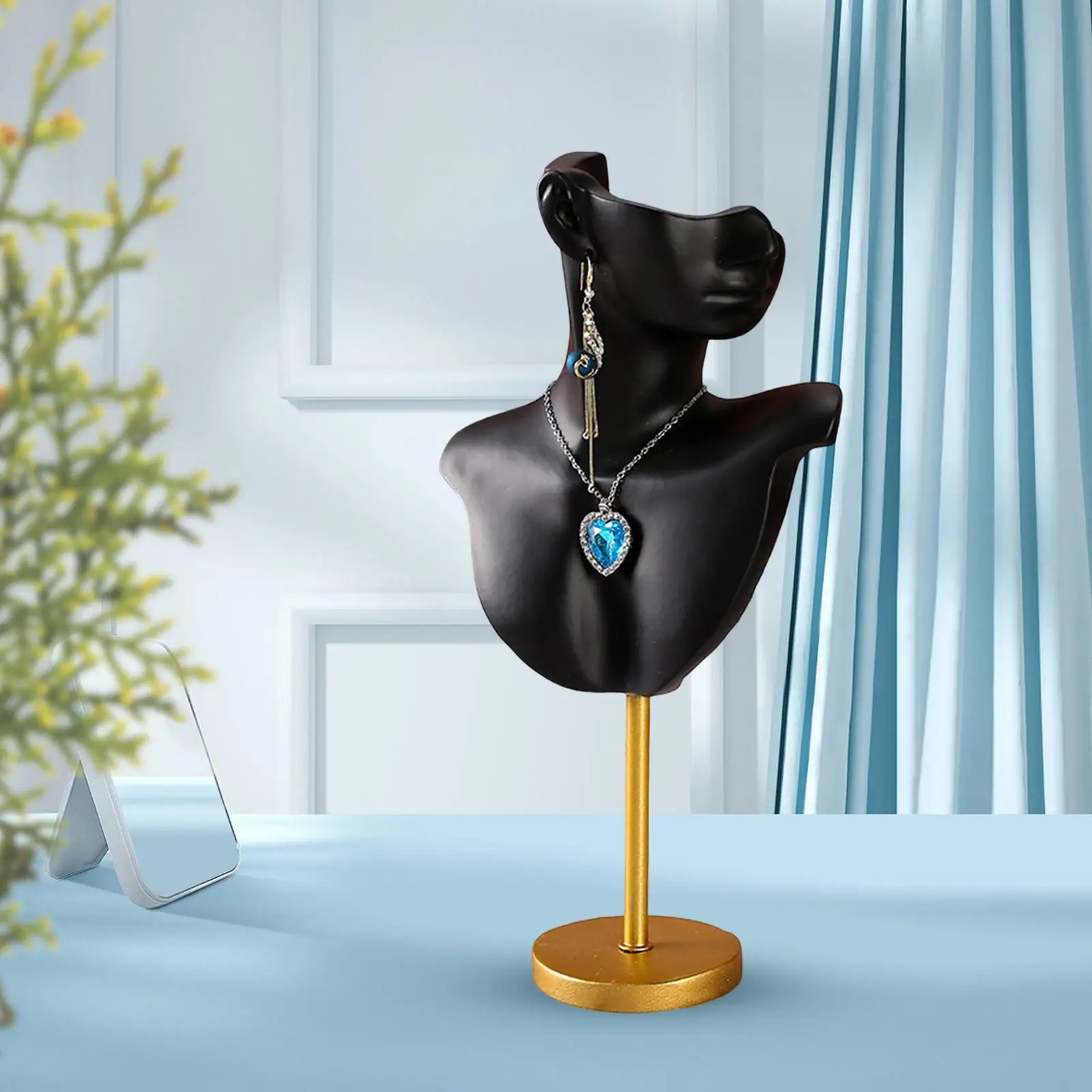 Necklace-Earrings-Bust-Display-Stand-Jewelry-Easel-Holder-for-Girls ...