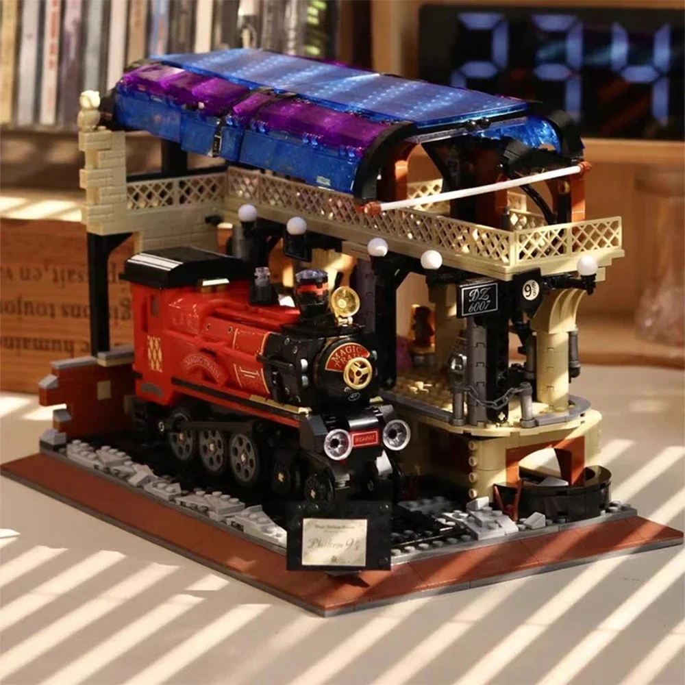 Ideas-Train-DZ6007-Modular-MOC-Magic-Railway-Station-Steam-Train ...