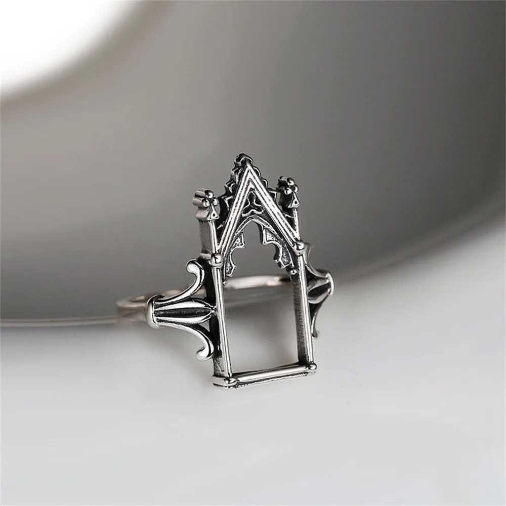 2022-Vintage-Castle-Ring-For-Women-Fashion-Silver-Color-Design-Finger ...